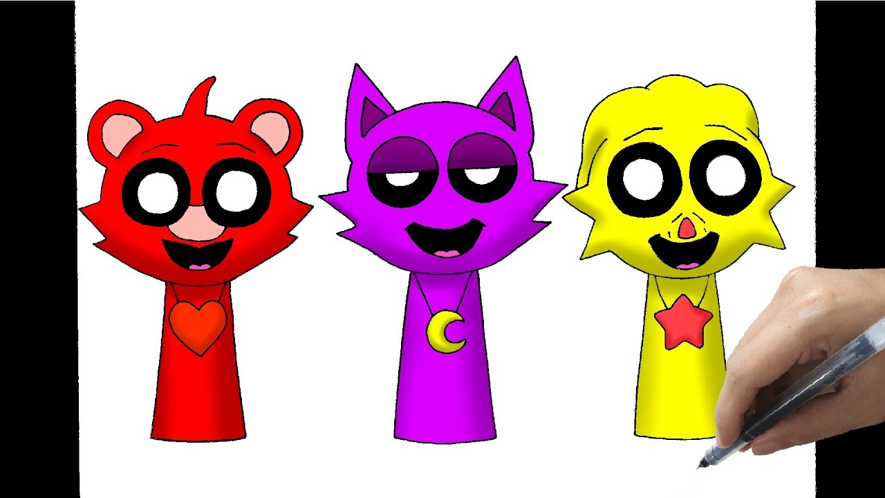 How to draw sprunki incredibox smiling critters in garry's mod - YouTube