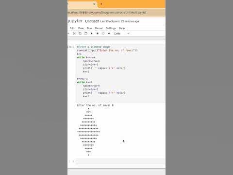 Print Diamonds ♦️ #python #programming #codingforbeginners #coding 