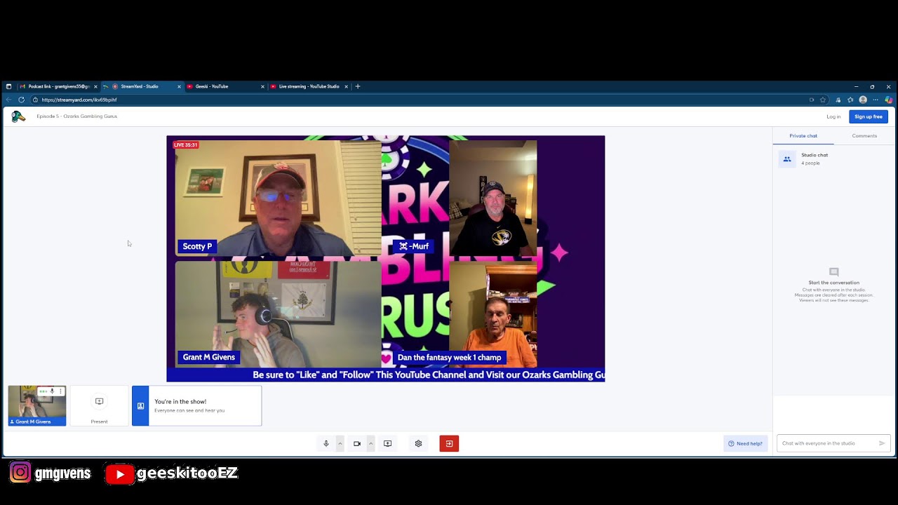Ozarks Gambling Gurus Podcast Live - YouTube