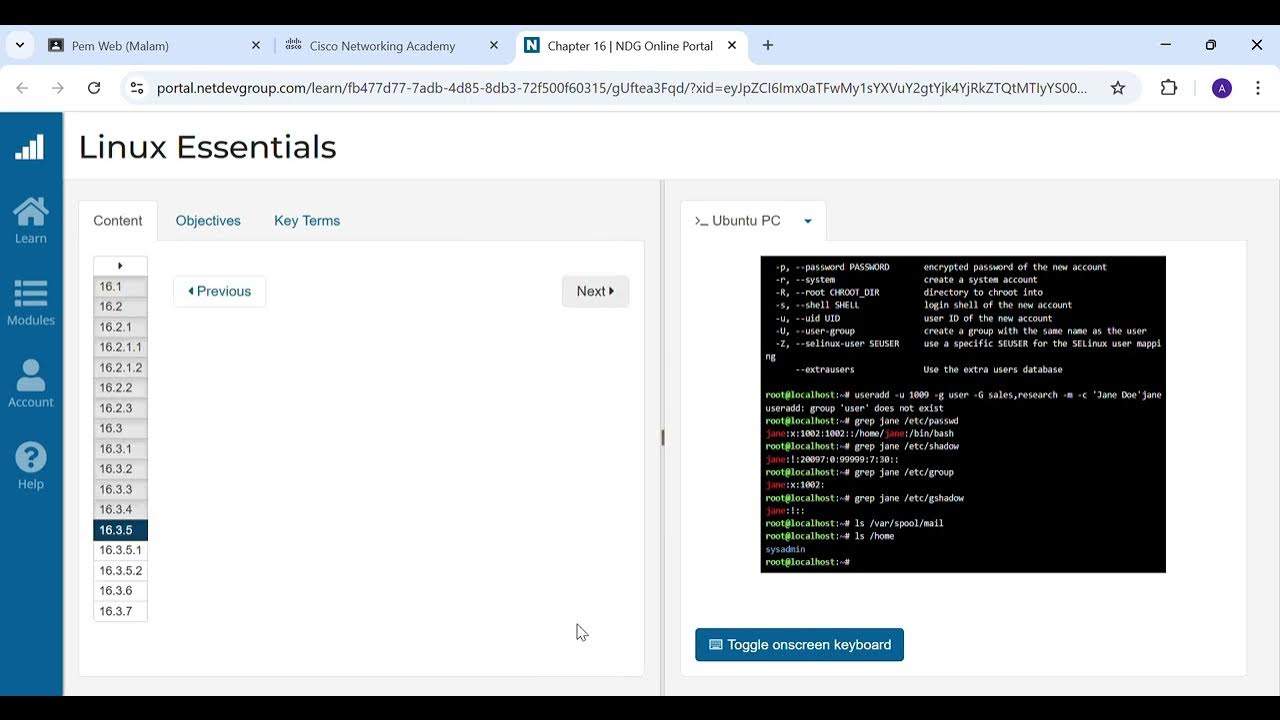 Linux Essentials, Lab 15 sd Lab 16 Muhammad Arifin 2024230901 part 3 - YouTube