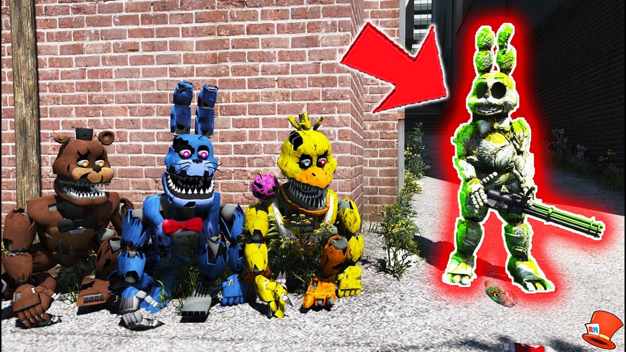 Can All NIGHTMARE Animatronics DEFEAT the Evil BOULDER TOY BONNIE? (GTA ...
