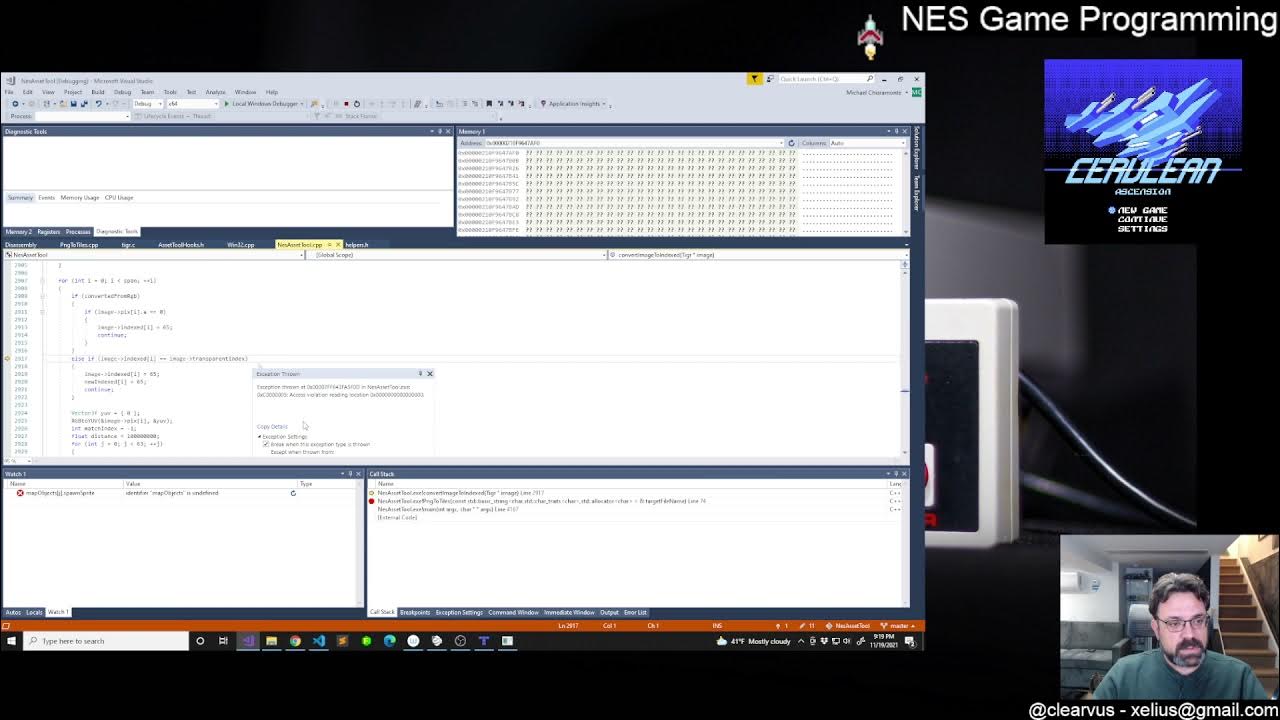 NES Programming #165 - Continuing to fix the export process - YouTube