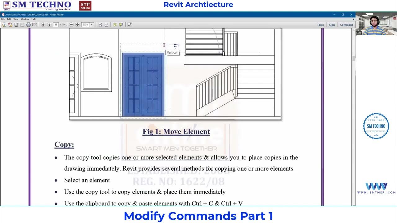 Revit Architecture- Modify Commands Part 1 - YouTube