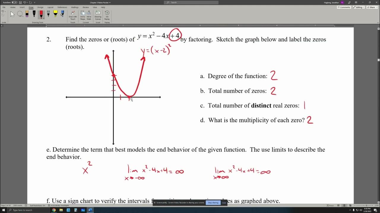 Using Zeros to Graph Polynomials - PRECALCULUS - YouTube