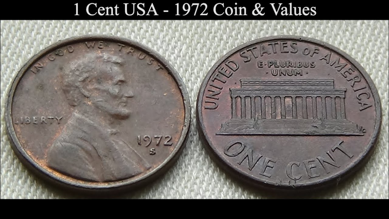 1 Cent USA - 1972 Coin & Values - YouTube