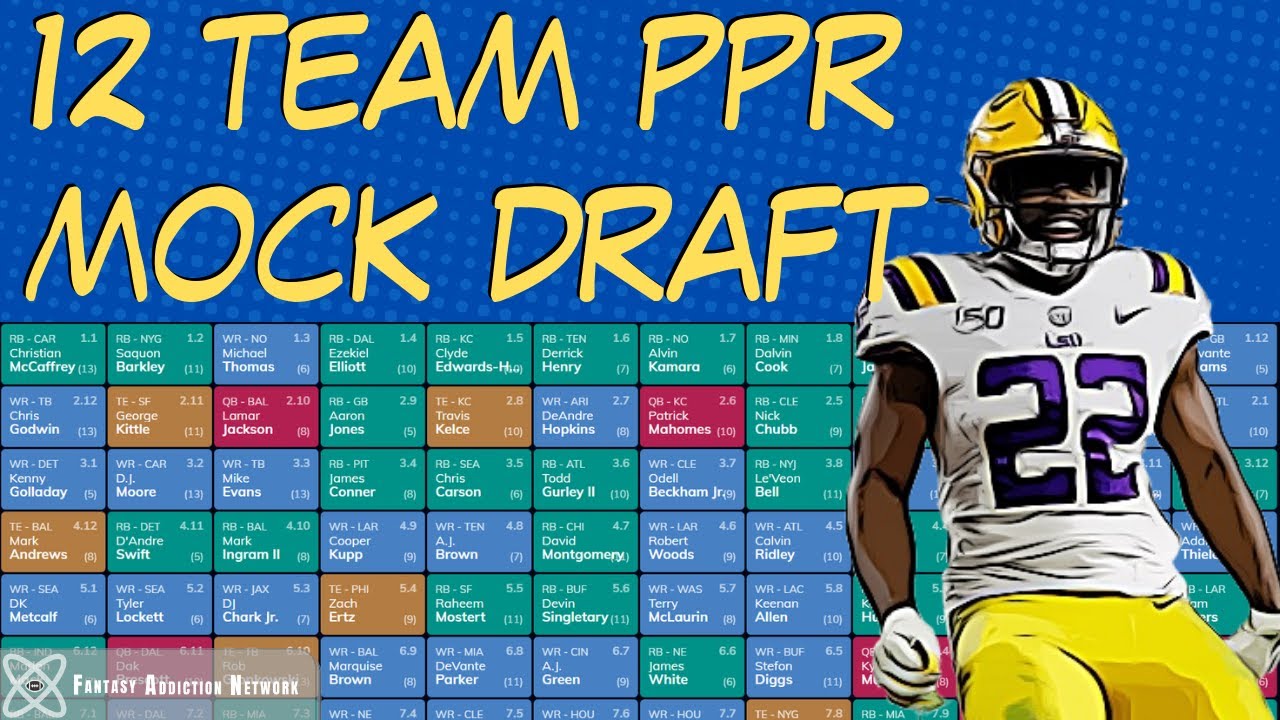 Fantasy Football 2020 12 Team PPR Mock Draft Pick 6 YouTube Fantasy Football 2020 12 Team PPR Mock Draft Pick 6 YouTube