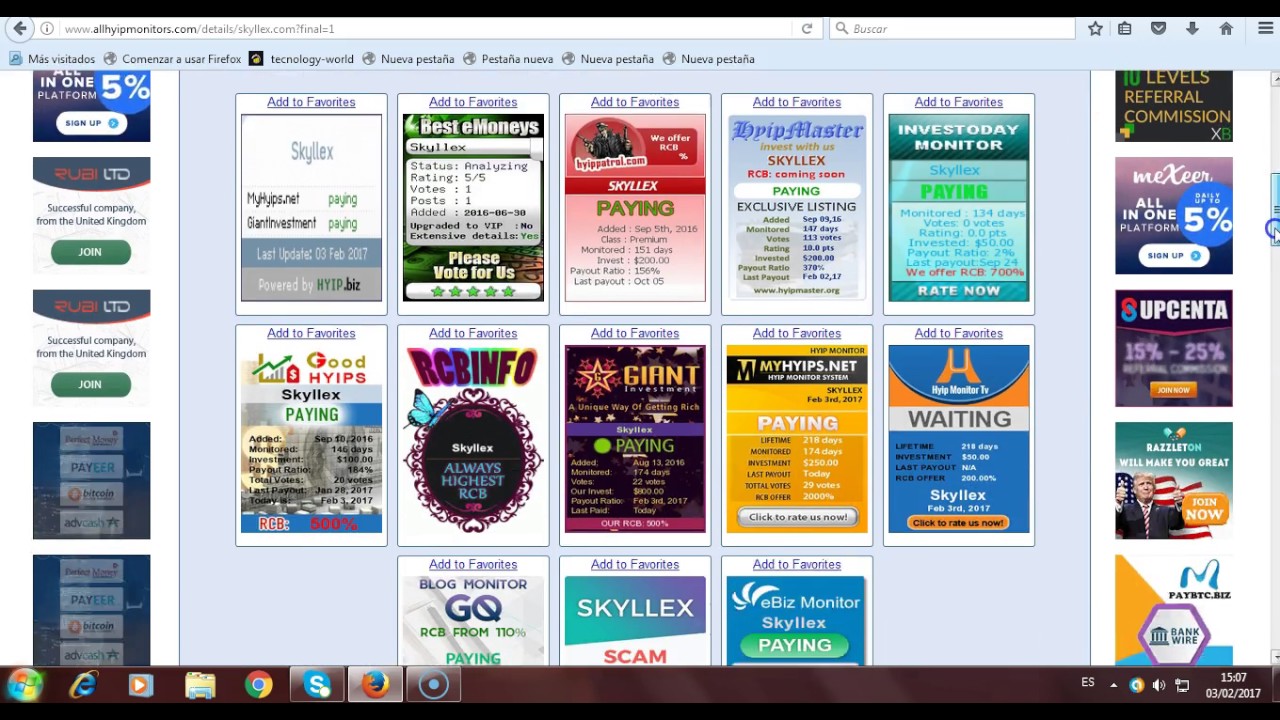 Skyllex en español Feb. 2017. Inversión y Prueba de Pago - YouTube