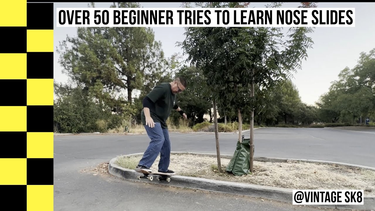 Over 50 Beginner tries to learn nose slides! - YouTube
