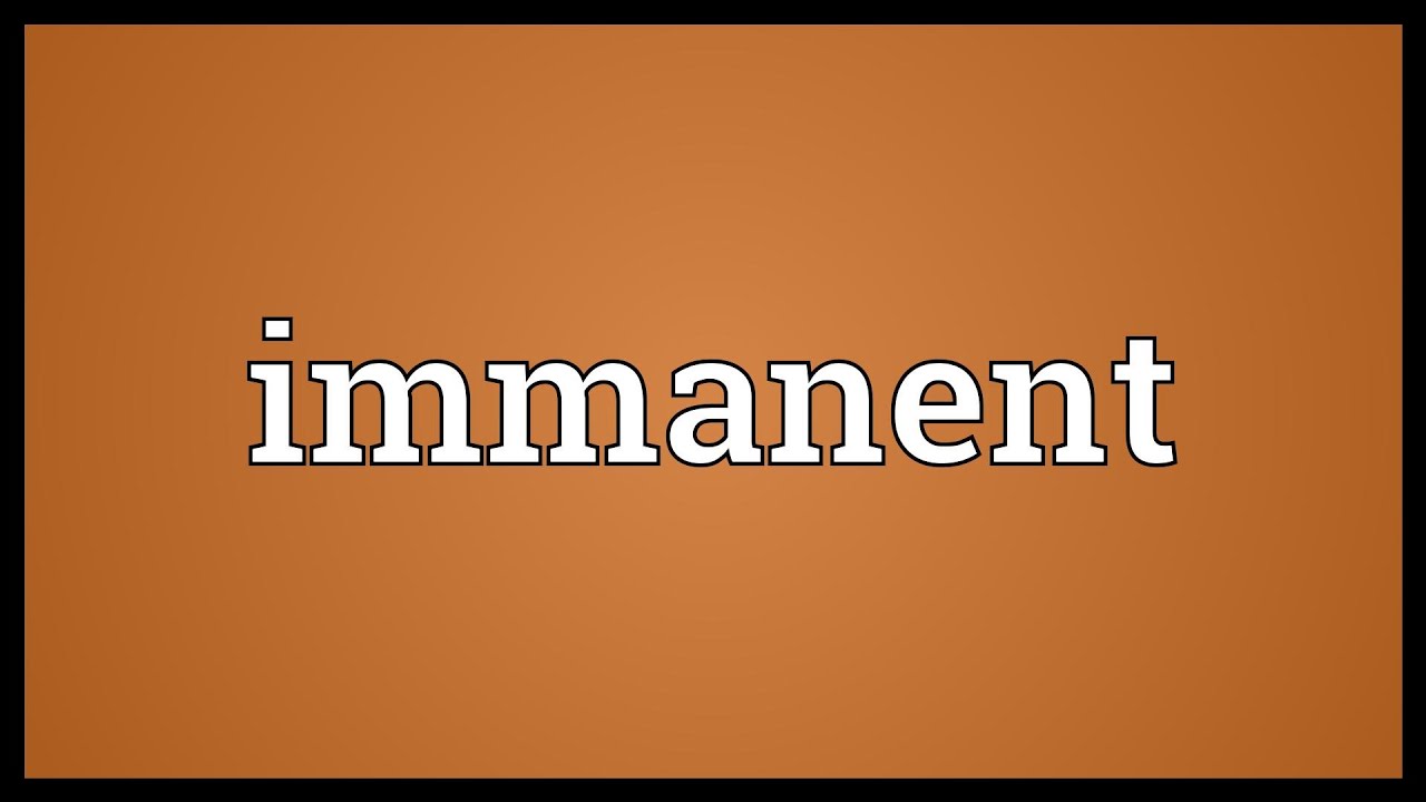 Immanent Meaning - YouTube