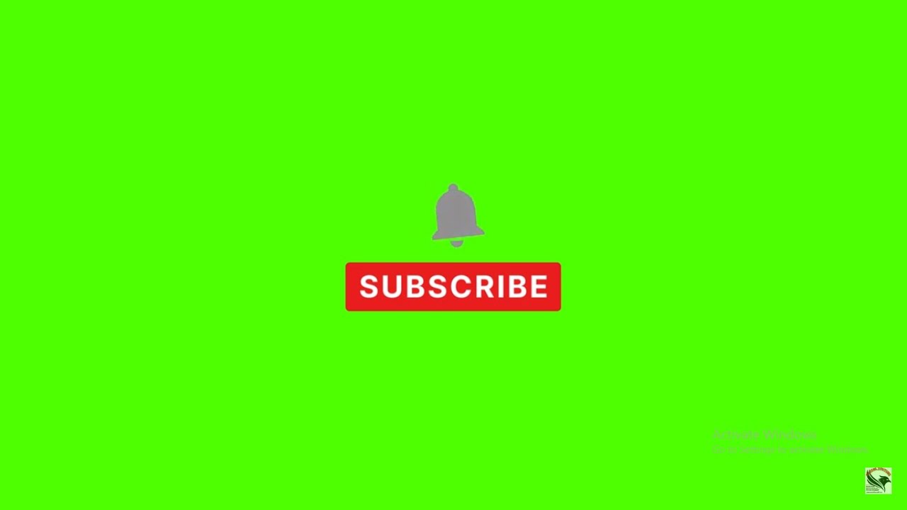Subscribe Green screen with sound clip. - YouTube