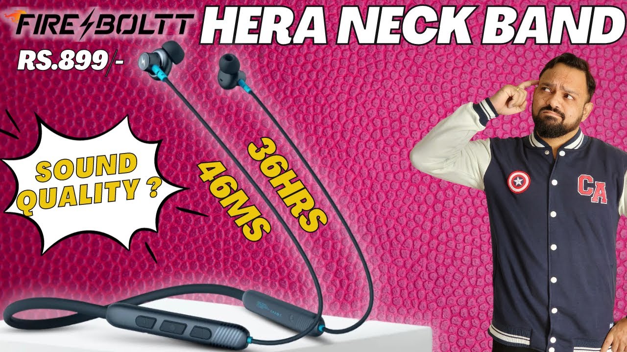 Fire Boltt Hera Neck Band @Rs.899/- | 36H Play Time & 46MS low latency ...