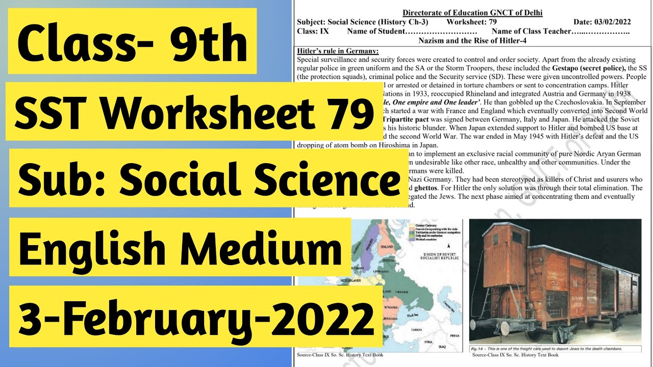 Class 9 SST Worksheet 79 (3/2/2021) English Medium | SST Worksheet 79 ...