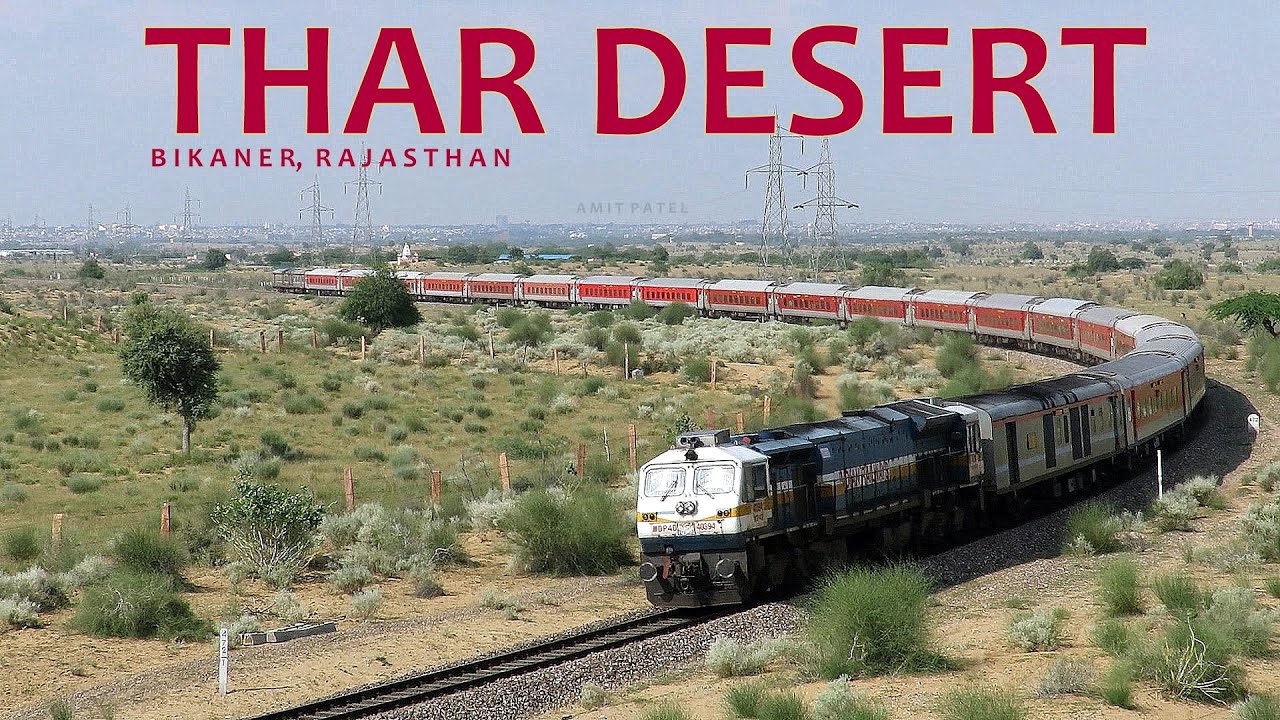 Fully Air-Conditioned Trains passing through the Thar Desert surrounded ...