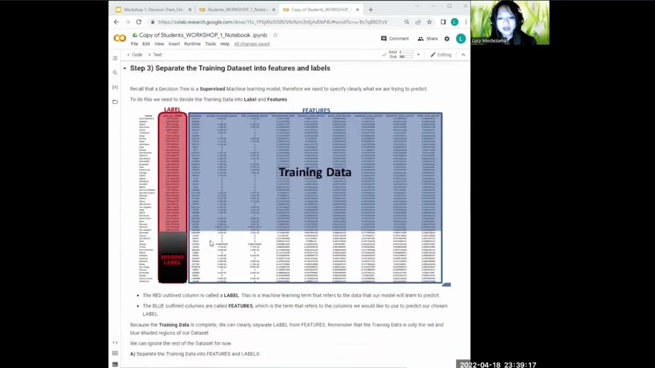 Separate Dataset into Features and Labels - Introduction to Data Science for Biology (5 of 11 ...