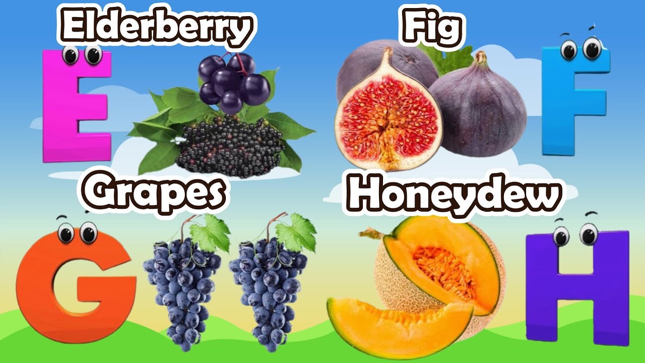 Fruits Alphabet song for Children | Fruit ABC Song | Phonics for Kids ...