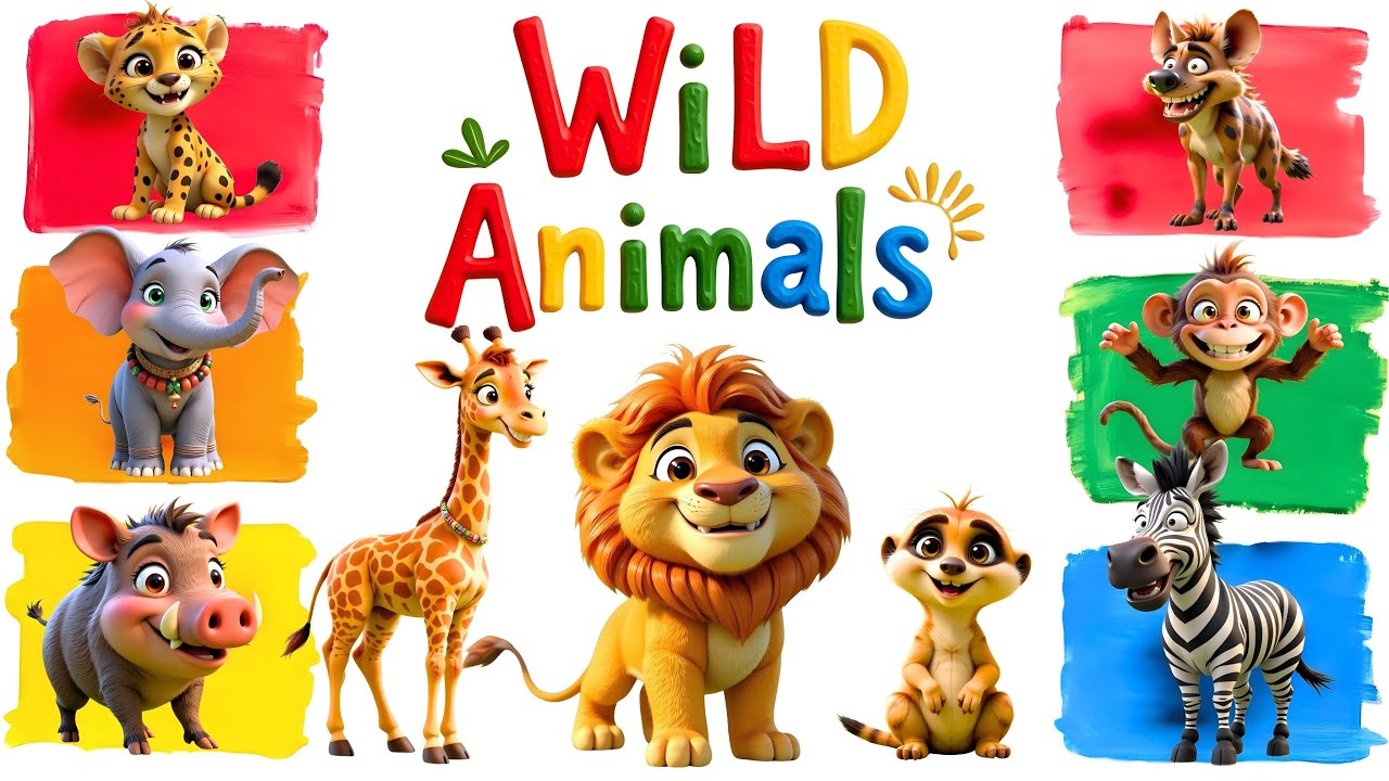 Learn wild animals with fun facts | Zoo animals and wild animals for ...