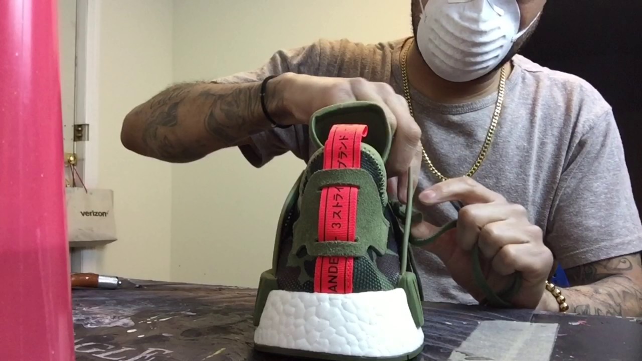 CUSTOM ADIDAS NMD RX1 BAPESTA - YouTube
