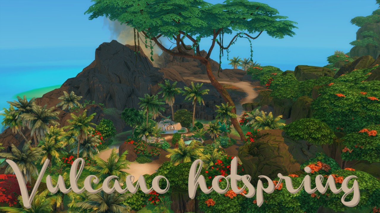Volcano hotspring in Sulani | stop motion | sims 4 | nocc - YouTube
