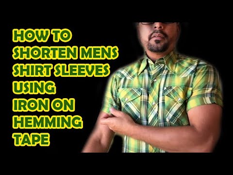 How to Shorten Men's Shirt Sleeves Using Iron On Hemming Tape (More ...