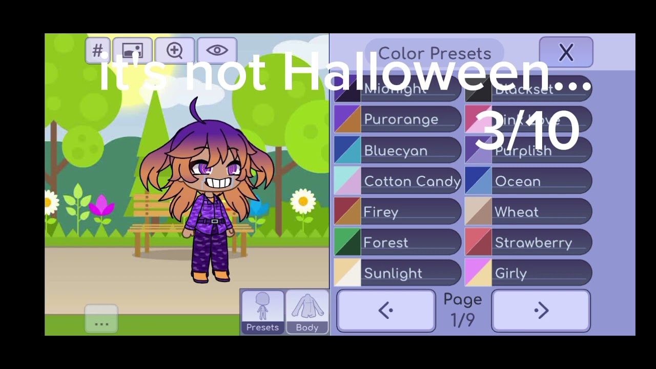 am I'm late for this trend? and how I look in gacha life color presents ...