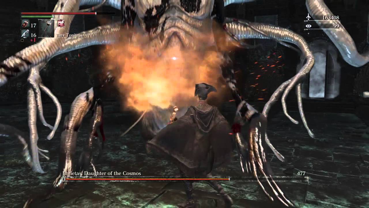 Bloodborne™ Flamesprayer Vs Ebrietas Daughter of the Cosmos Great Isz ...