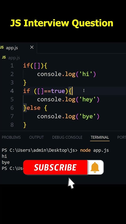 Why [] == true Is FALSE in JavaScript 😱 #javascript #coding - YouTube