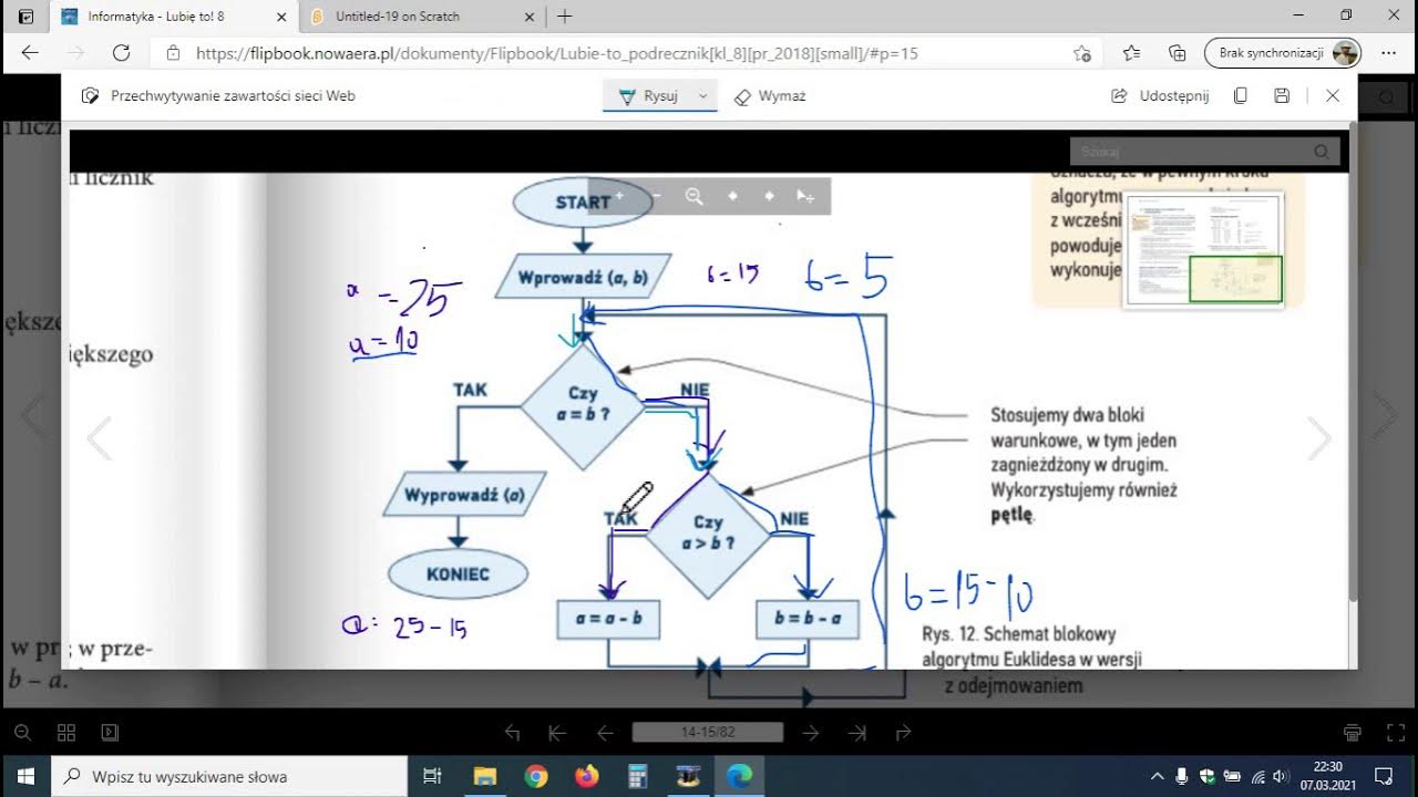 Algorytm Euklidesa w wersji z odejmowaniem - YouTube