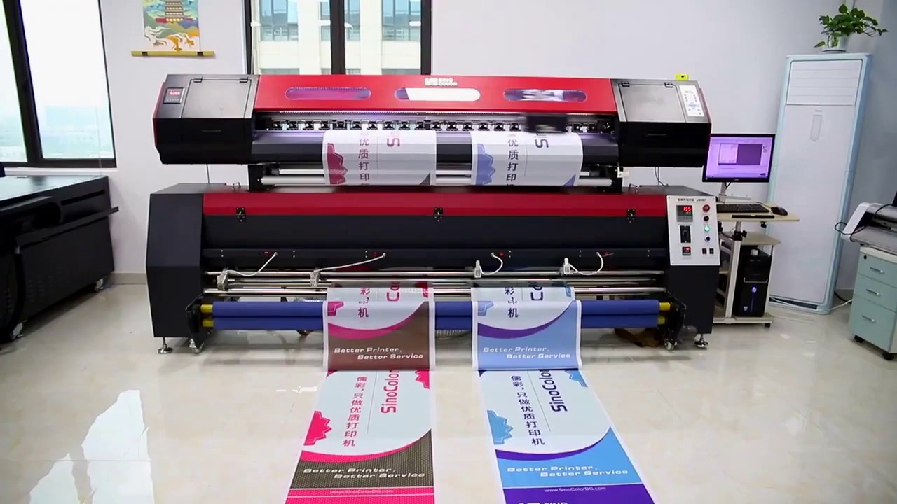 SinoColor FP-740 Direct Textile (Cotton & Polyester) Printer - YouTube