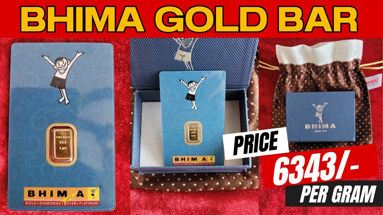 Bhima 24KT 999 Purity 2GM Gold Bar Unboxing and Review Price with Card ...