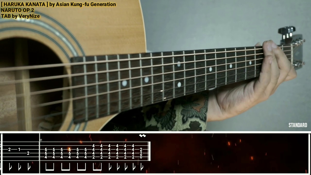 NARUTO - Haruka Kanata - Fingerstyle TAB Playtrough - YouTube
