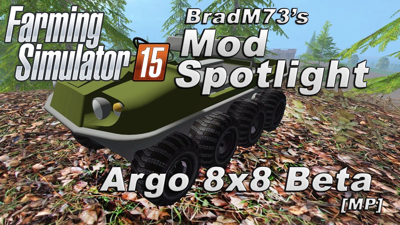 Farming Simulator 15 - Mod Spotlight - Argo 8x8 ATV Beta [MP] - YouTube