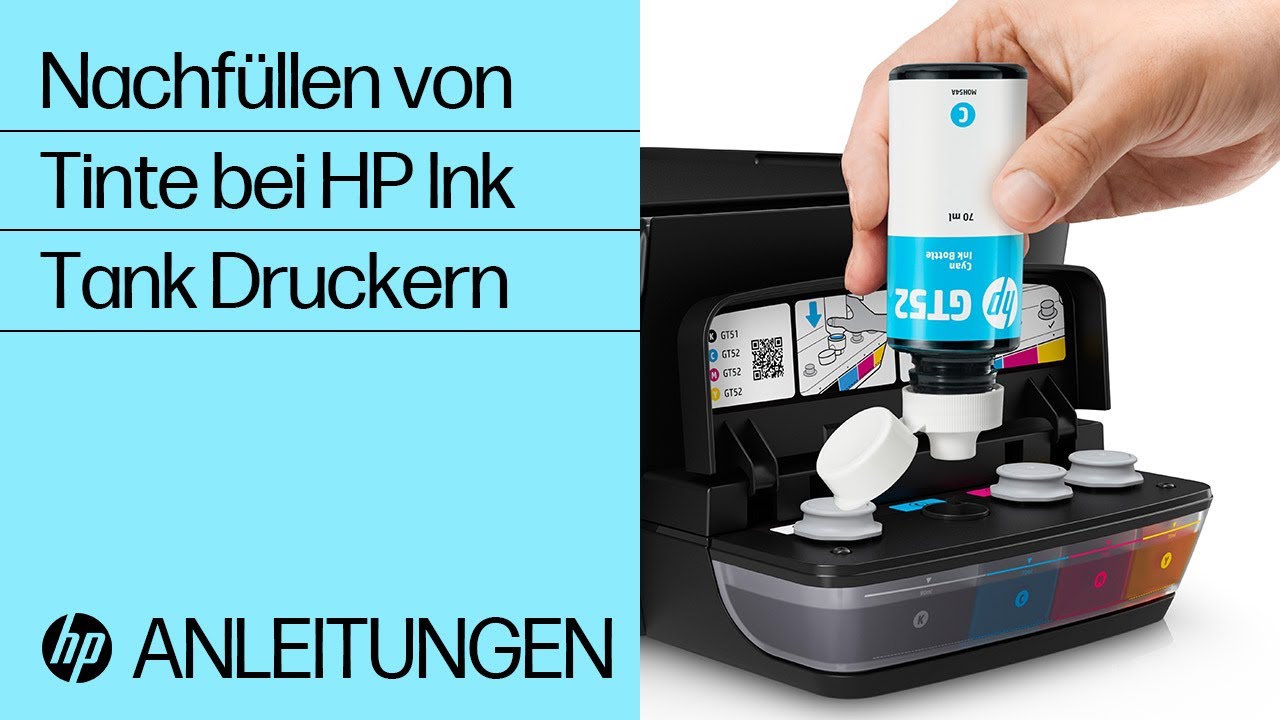 Nachfüllen des Farbtanks | Drucker der Modellreihen HP Ink Tank 110 ...