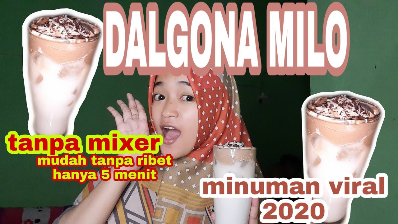 Cara membuat DALGONA MILO // minuman viral 2020 by neng andin97 - YouTube