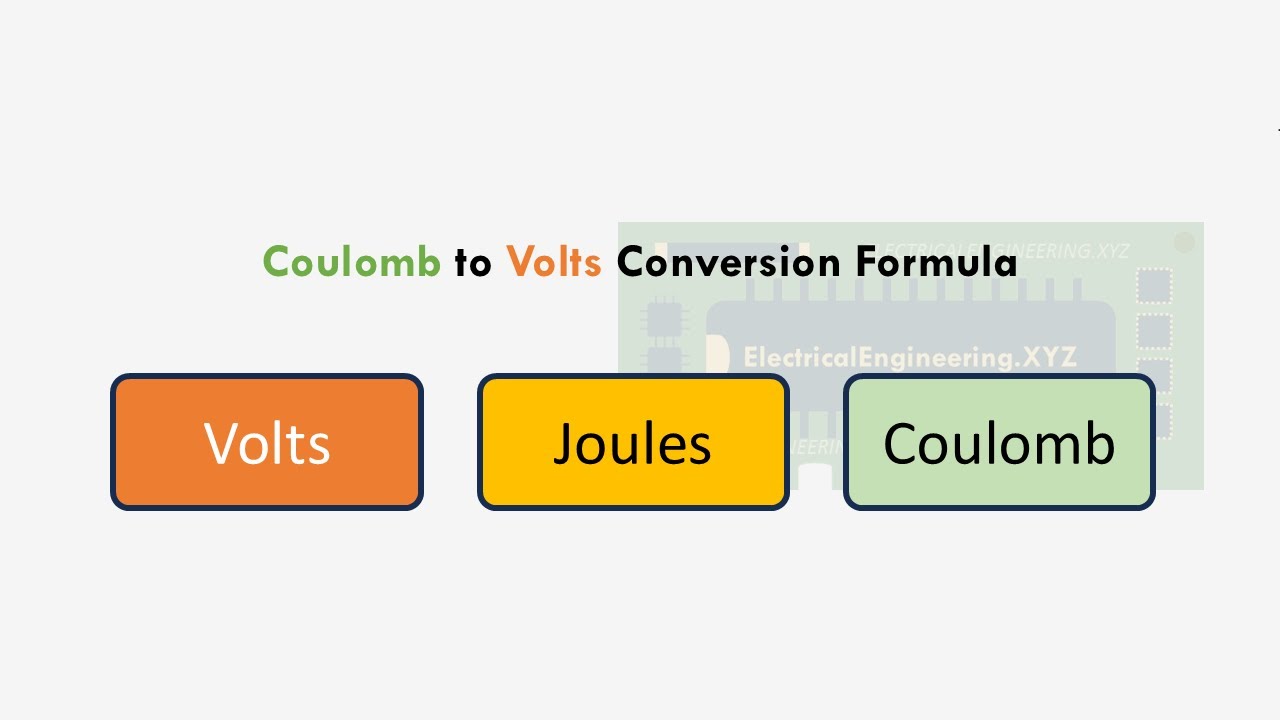 Coulomb to Volts Conversion Formula - YouTube