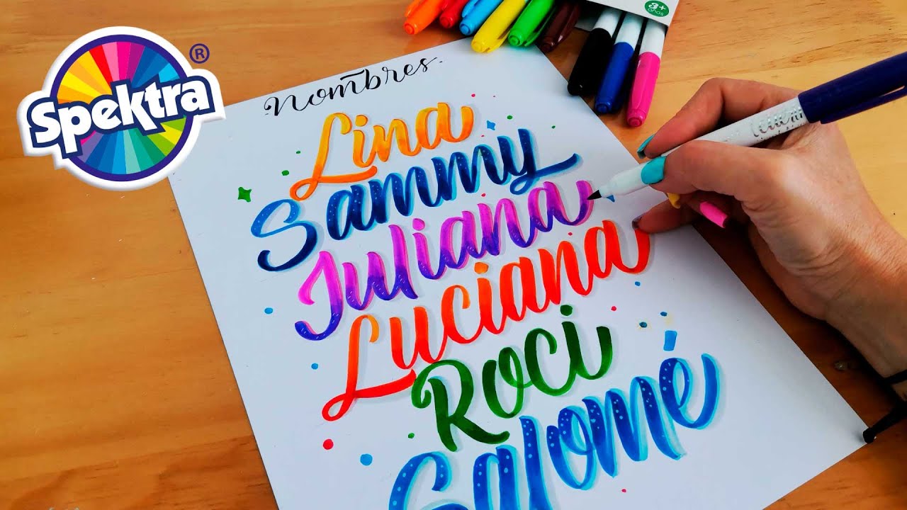 Lettering Brush Markers l Nombres en Lettering - YouTube
