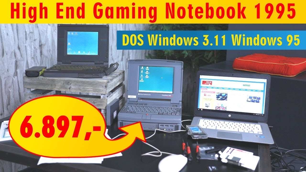 High End Gaming Notebook 1995 für 6897,- mit DOS - Windows 3.11 ...