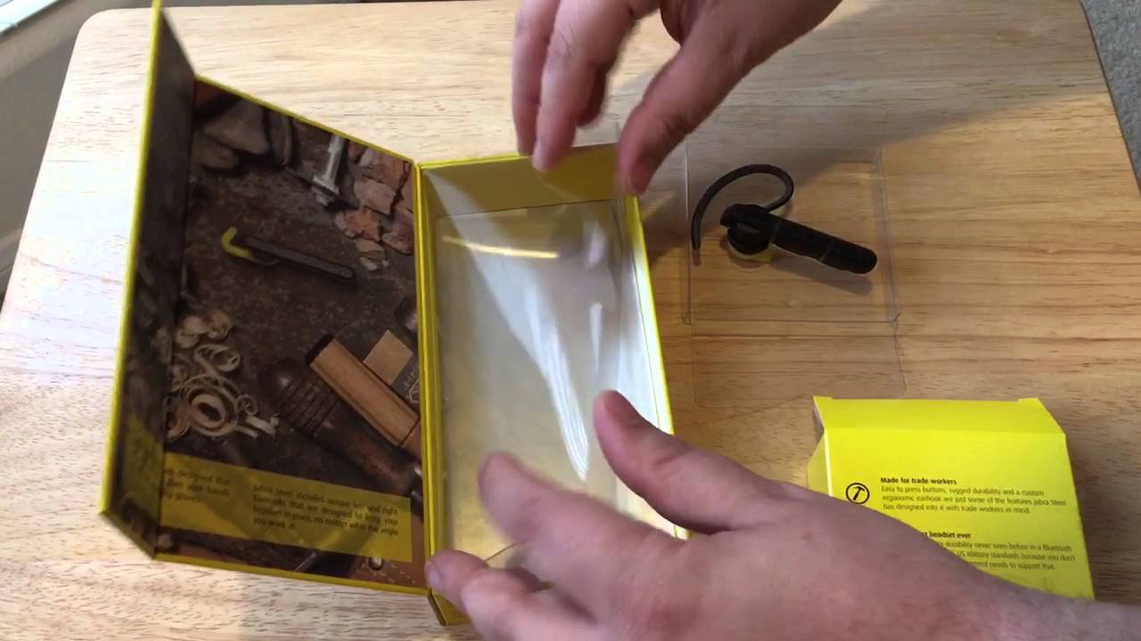 Jabra Steel Wireless Rugged Bluetooth Headset Unboxing 1-30-16 - YouTube