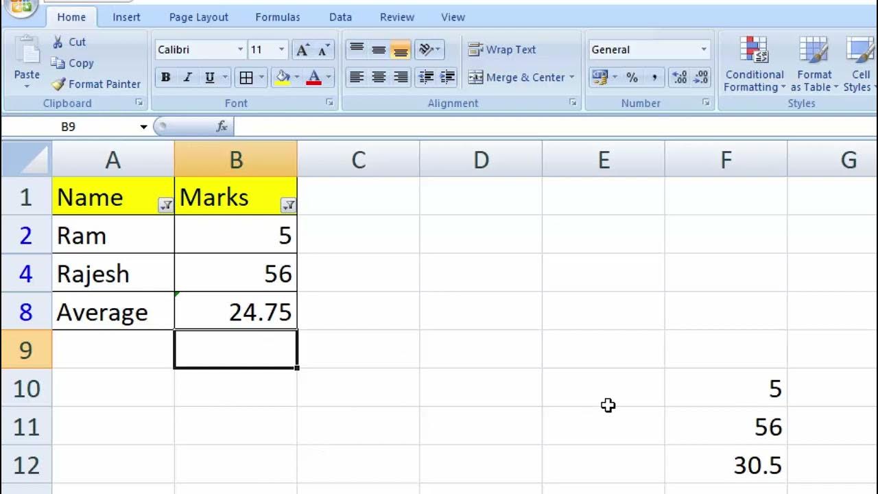 Calculating wrong average in Microsoft Excel@COMPUTEREXCELSOLUTION - YouTube