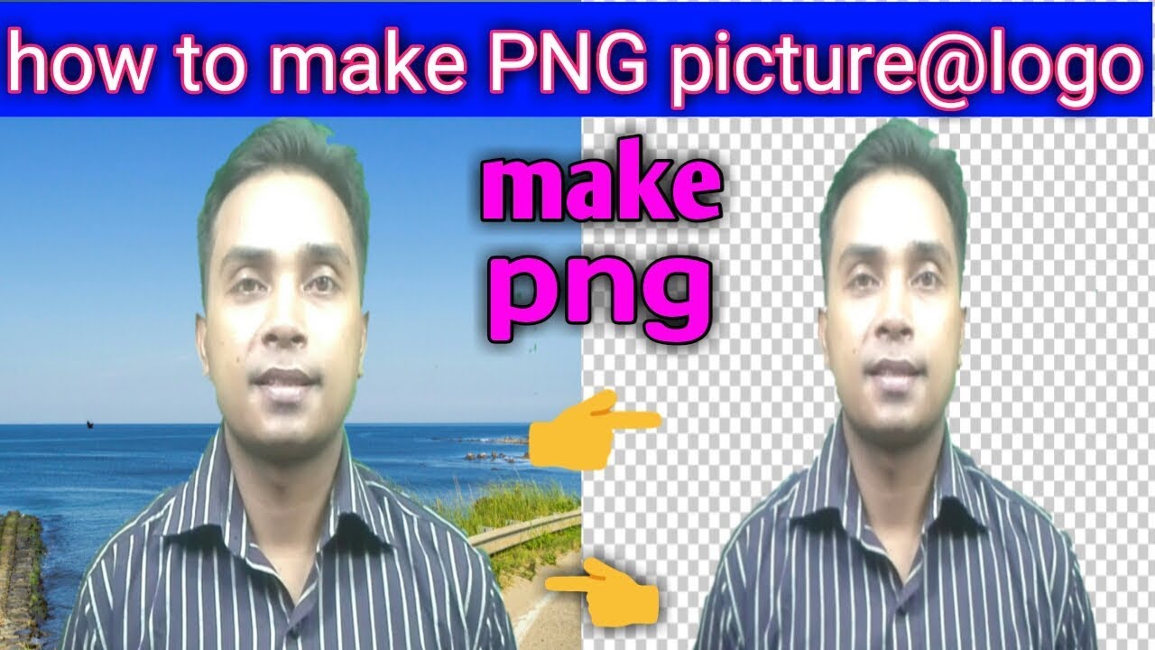 how to make png image background transparent - YouTube