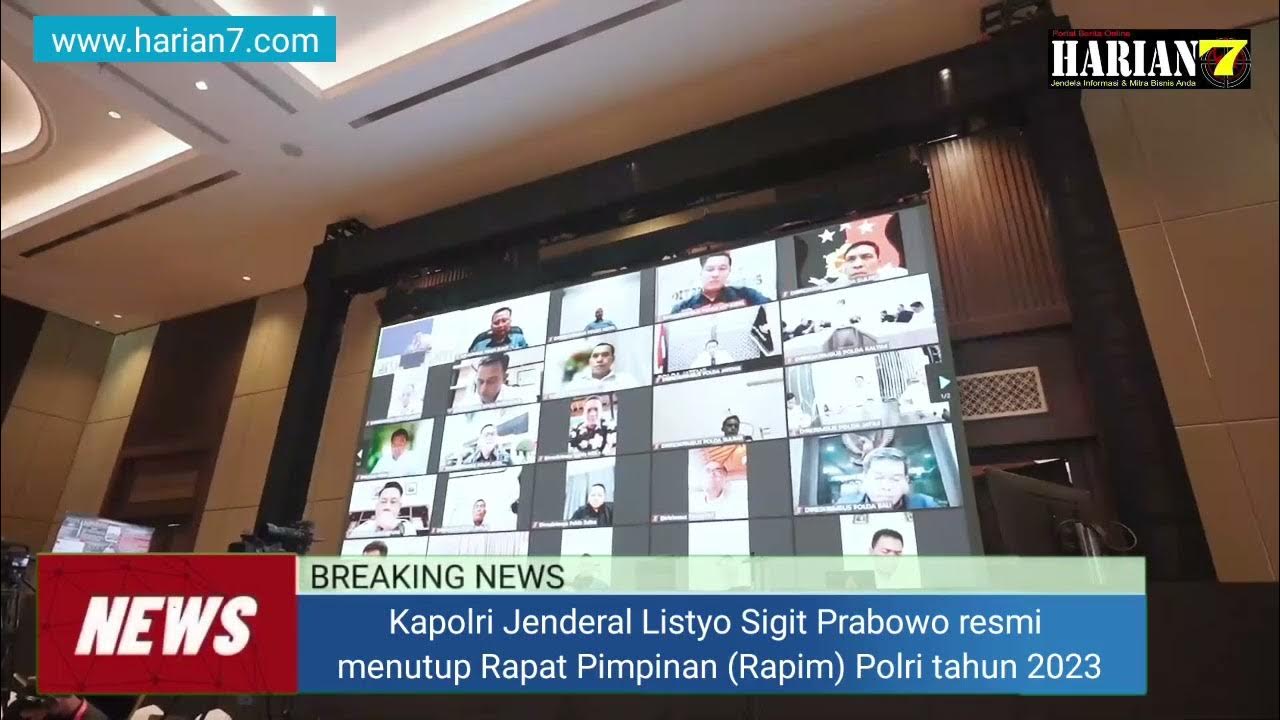 Tutup Rapim 2023 Kapolri Pastikan Siap Kawal Seluruh Kebijakan Pemerintah - YouTube