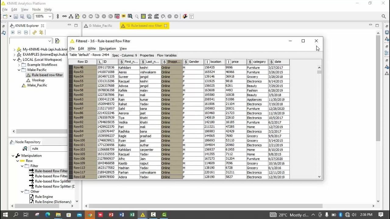 Ch-3 | Rule based row filter #knime | #datascience cleaning | Knime for ...
