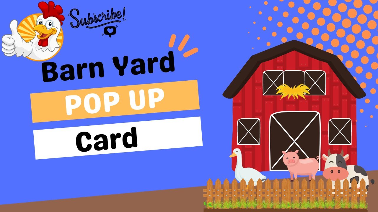 Pop Up Card - Barn Yard Pop Up Card - Cricut - DIY - YouTube
