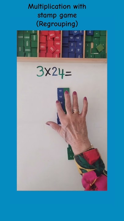 Multiplication with stamp game (Regrouping) - YouTube