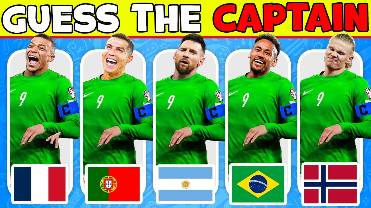CAPTAIN Quiz ⚽👦 Can You Guess the Captain of National Team? Messi ...