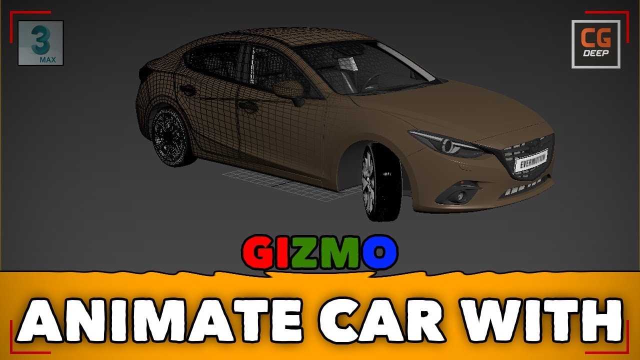 How to Animate Car in 3ds Max With Gizmo Axis Direction with Parameter ...