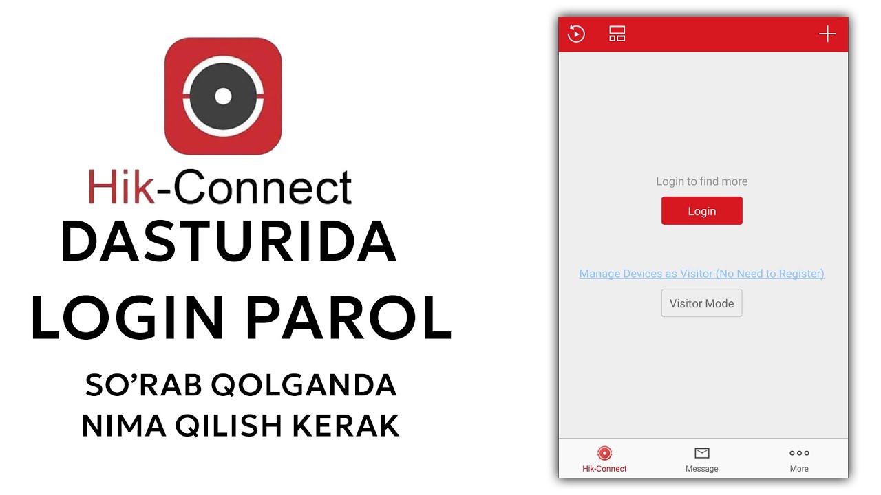 Hik-connect dasturida login parol muammosi - YouTube