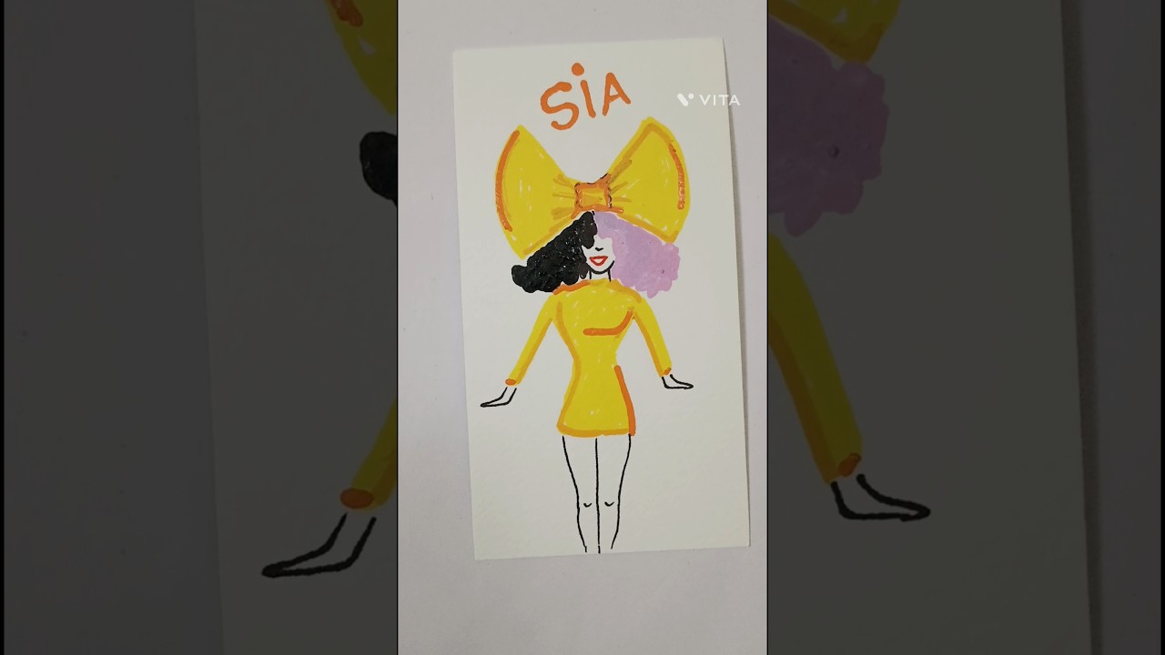 SIA DRAWING ️🌟🤗 I'M UNSTOPPABLE #shorts #art #youtubeshorts - YouTube