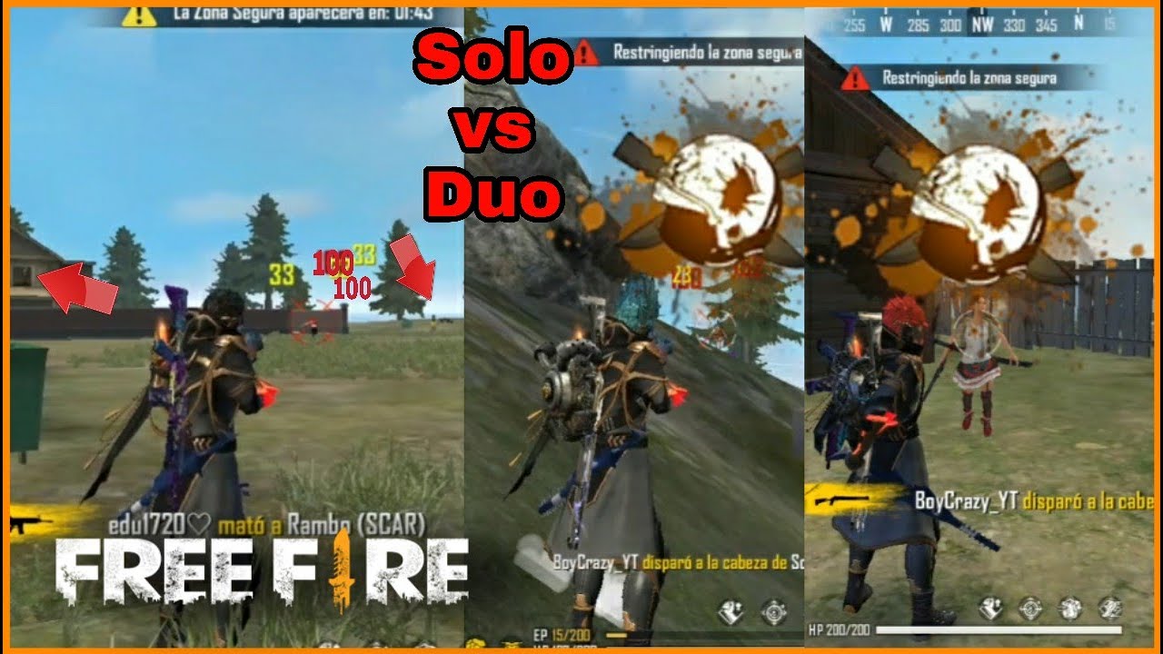 FREE FIRE SOLO VS DUO *19 kills highlights*☠ - YouTube