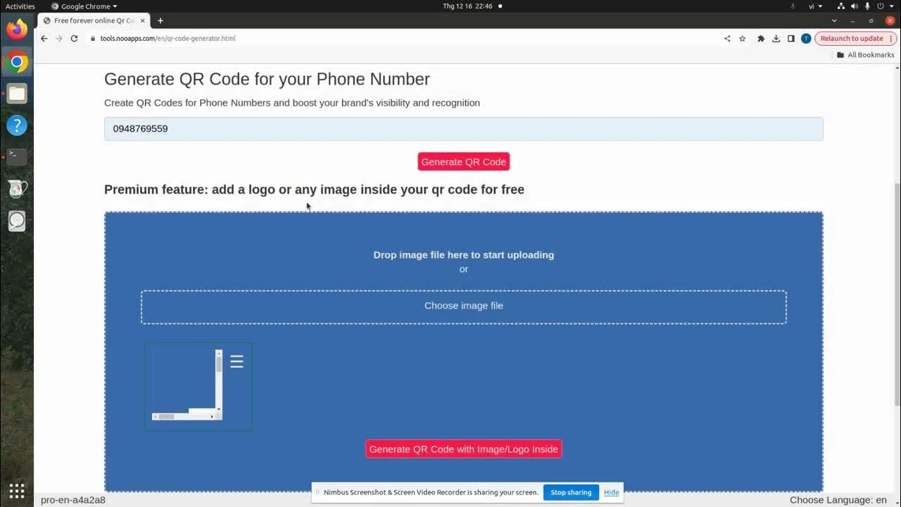 How to generate qr code with logo inside with nooapps for free - YouTube