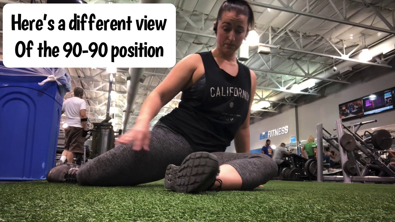 90-90 Eccentric/Concentric Hip External Rotation - YouTube